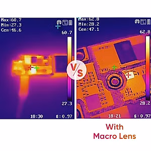 HIKMICRO B10 256 x 192 IR Resolution Thermal Imaging Camera with 2MP Visual Camera, Full Screen Measurement, 25 Hz Refresh Rate Thermal Camera with 3.2" LCD Screen with Macro Lens