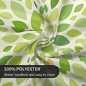 Round Tablecloth 60 Inch Spring Boho Leaves Decorative Table Cloth with Dust-Proof Wrinkle Stain-Resistant Tablecloths Decor for Home Kitchen Dining Picnic Party Indoor Outdoor