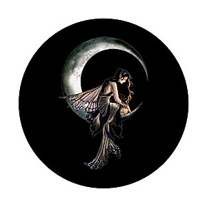 Goddess On Crescent Moon With Fairy Wings PopSockets PopGrip: Swappable Grip for Phones & Tablets