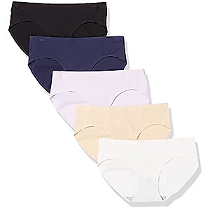 Amazon Essentials Women's Low Rise Hipster Underwear Braguitas, Solid Colors, Medium