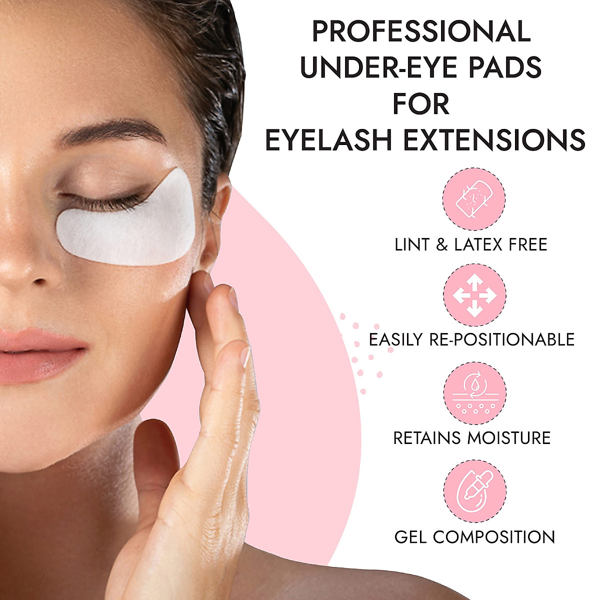 3D Beauty Biogel Eye Pads For Eyelash Extension, Under Eye Pads Eyelash Extension Supplies - 15 Sheets (30 Pairs)