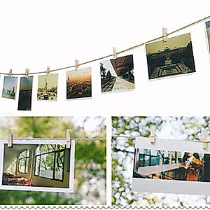 FINGOOO 1.4-inches Length Mini Wooden Clothespins,100 PCS for Baby Clothes Pins, Clip Photo Holders