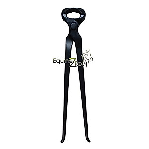 Equinez Tools Hoof Nipper 12 inch Vanadium Steel Farrier Tool in Black Forged Track Veterinary