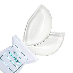 SEEKUP Women Soft Silicone Bra Inserts Breast Chest Enhancer Pads Push-up/Gathering for A/B/C Cup, Transparent