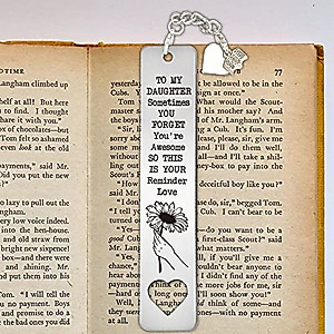 Inspirational Bookmarks for Daughter, Daughter Gifts from Mom, Graduation Gift for Daughter, Bookmark Tassels for Daughter, Book Lover, Bookworm, Book Accessories, Reading Gifts, Book Gifts-WB47