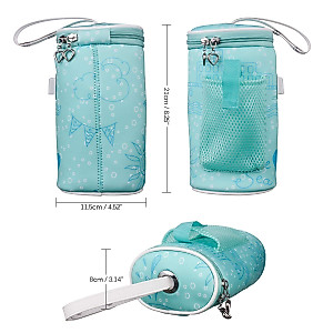 AOZBZ Baby Bottle Warmer Bag Portable USB Heating Intelligent Warm Breast Milk Insulated Tote Bag for Baby