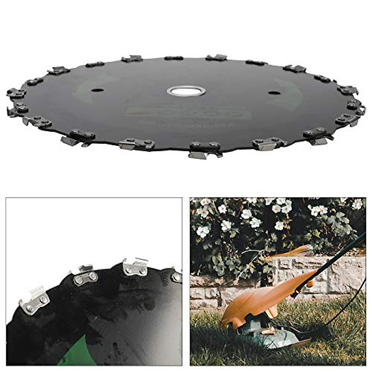 Patioer 2 Pack 9 Inch 20T Chainsaw Tooth Brush Blades for Cutter, Trimmer, Weed Eater, Lawnmower (2 Pack Different Adapter Kit Included)