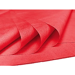 100 Pcs Red Tissue Paper Bulk Metallic Valentines Day Tissue Paper for Gift Wrapping Birthday DIY Arts Crafts, 50x35CM (red)