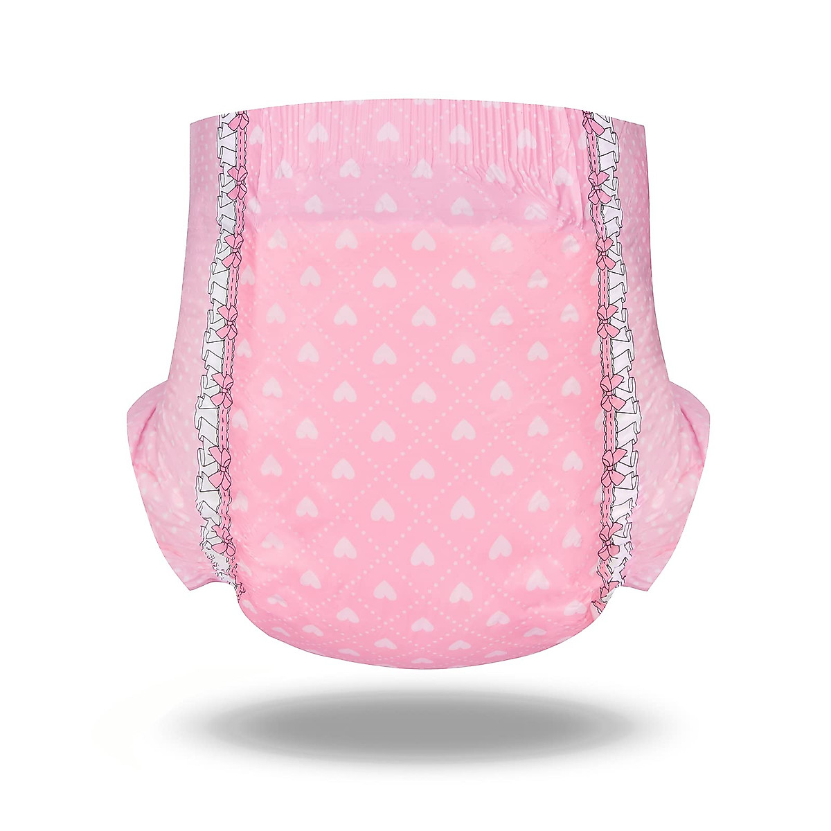 Littleforbig Printed Adult Brief Diapers 40 Pieces (4 Packs) - Blushing Baby(L)