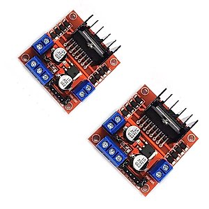 Kiro&Seeu 2PCS L298N Motor Drive Controller Board Module Dual H Bridge DC Stepper Motor Compatible with Ar-duino Electric Projects Smart Car UNO MEGA R3 Mega2560