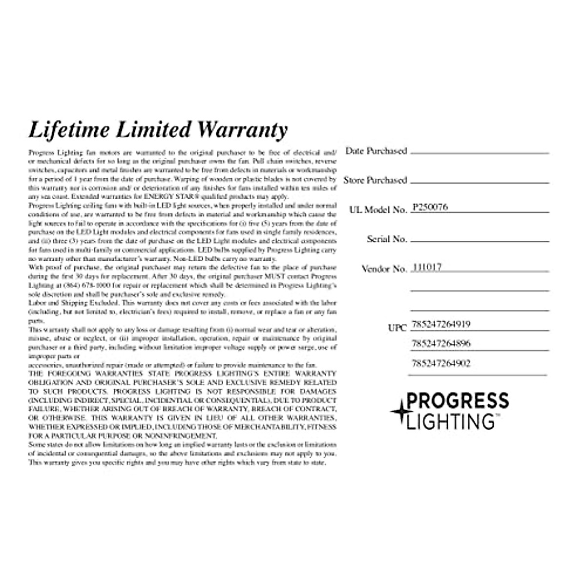 Progress Lighting P250076-31M-WB Trevina V 3-Blade Modern Indoor Ceiling Fan Matte Black with Light Kit and White Opal Shade