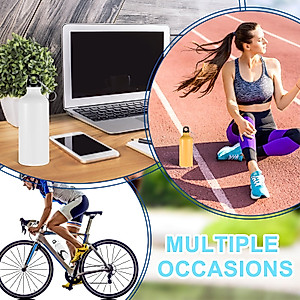 Mifoci 36 Pcs Aluminum Water Bottle Bulk 20 oz Reusable Lightweight Metal Water Bottles with Twist Cap and Buckle Leak Proof for Sports Gym Bicycle Camping Travelling(Pink, Blue, White, Yellow)