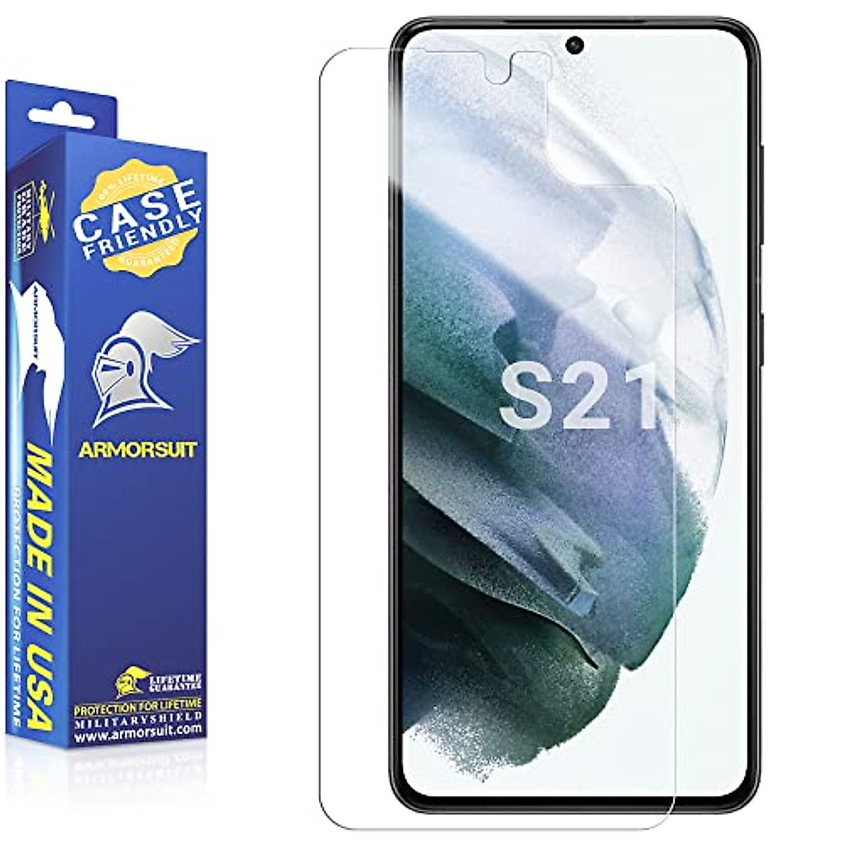 ArmorSuit (2 Pack) MilitaryShield Screen Protector Designed for Samsung Galaxy S21 (6.2-INCH) Case Friendly (2022 Release) Anti-Bubble HD Clear Film - Made in USA