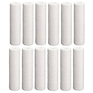 CFS – 12 Pack Spun Wound Polypropylene Sediment Water Filter Cartridges Compatible with P10-10 Models – Whole House Replacement Water Filter Cartridge, 10 Micron - 10 x 2.5, White
