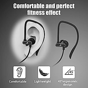 ADPROTECH Lightning Headphones iPhone Earbuds with Ear-Hook Sports Earphones for iPhone 14 13 12 11 Pro Max iPhone X XS Max XR MFi Certified with Mic Black
