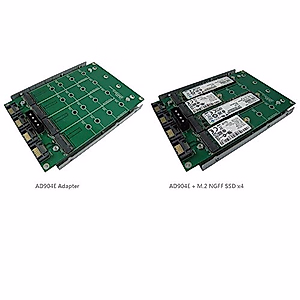 M.2 SATA SSD x 4 to SATA III x 4 Port Adapter with 3.5 Inch Metal Frame
