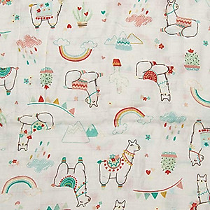 Loulou Lollipop Soft Baby Swaddle Blanket Muslin Wrap Receiving Blanket for Newborn to Toddler Girl and Boy, Large 47” by 47” - Llama…