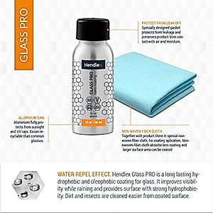 Hendlex Glass PRO Rain Windshield Treatment Long Lasting Enough For Whole Windshield 1.69 oz