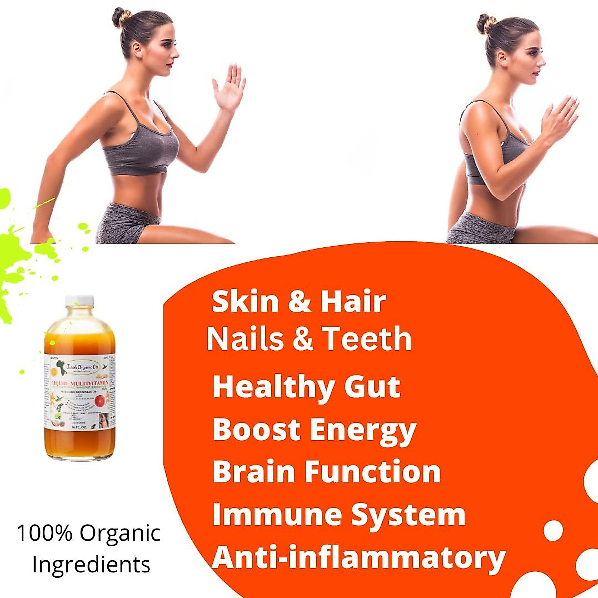 Juka's Organic Co. Liquid Multivitamin Two Sizes (32 Fl Oz (Pack of 1))