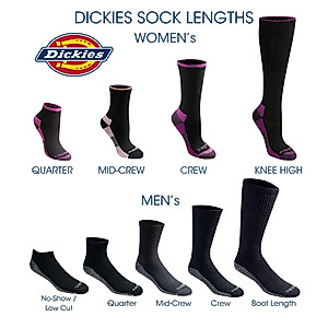 Dickies Women's Dri-Tech Fashion Moisture Control Crew Socks, Available in S-XL (5, 6, 12, Tribal (6 Pairs), Medium
