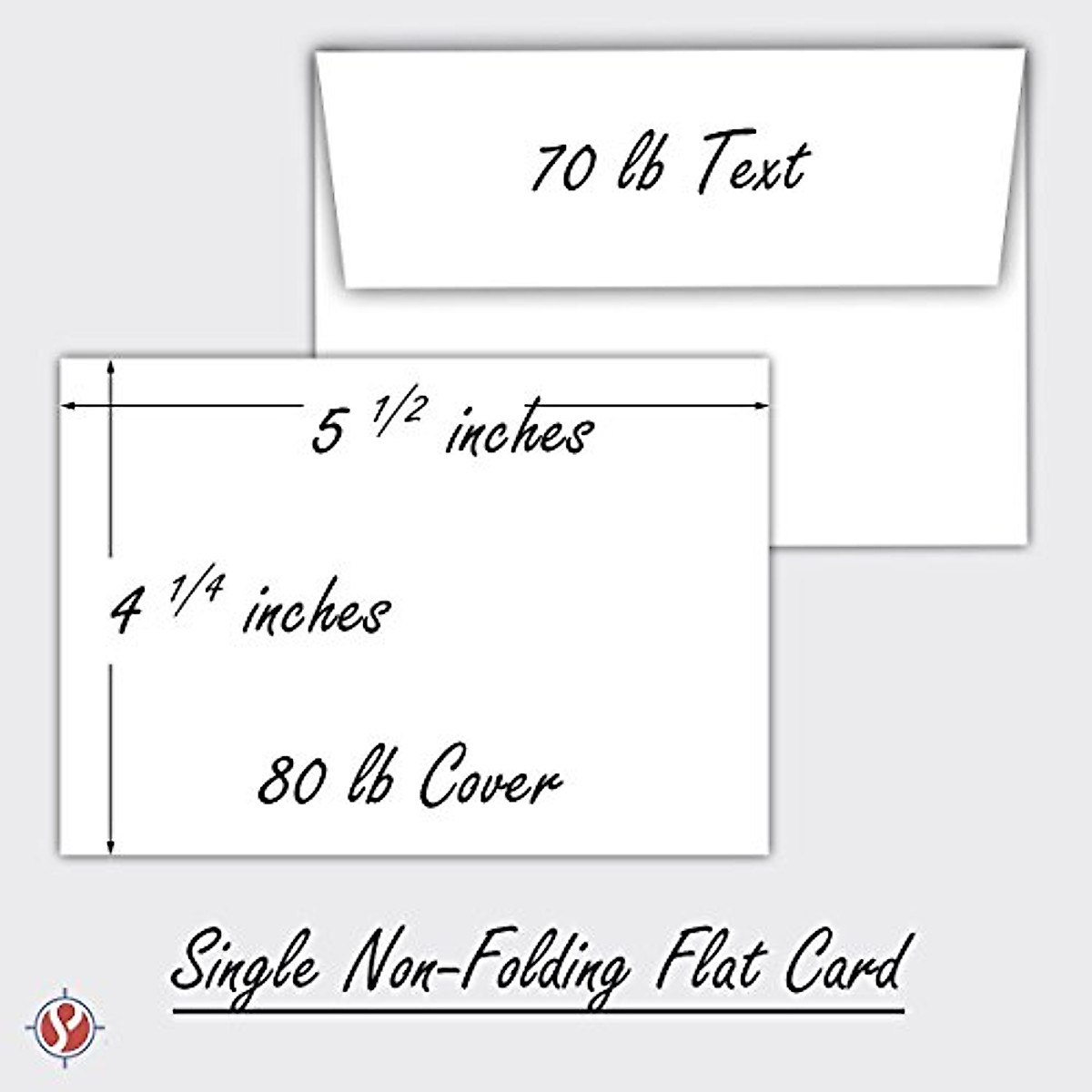 Heavyweight Blank White Note Cards and Envelopes | 4 1/4” X 5 1/2” Inches (A2) | 50 Cards and 50 Envelopes | Not a Fold Over Card