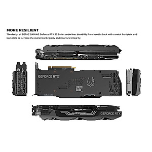 ZOTAC GAMING GeForce RTX 3090 Trinity 24GB GDDR6X 384-bit 19.5 Gbps PCIE 4.0 Gaming Graphics Card, IceStorm 2.0 Advanced Cooling, SPECTRA 2.0 RGB Lighting, ZT-A30900D-10P