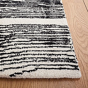 Safavieh Metro Collection 5' x 8' BlackIvory MET995Z Handmade Premium Wool Living Room Dining Bedroom Area Rug