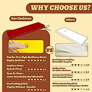 Focuprodu Bench Cushion.36x14 Inch Spill-Resistant Bench Cushion is Suitable for Patio Benches, Patio Sofas, Garden Benches. Comes with 2 Tie Straps for Easy Removal for Cleaning. (36x14x2.5, Red)