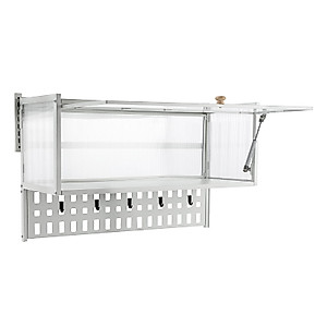 LiFuJunDong Flip Up Design Wall Cabinet, Metal Wall Mounted Cabinet with Up-Flip Door for Small Room, Sturdy Wall Mounted Storage Cabinet for Kitchen Dining Room, 85 * 28cm