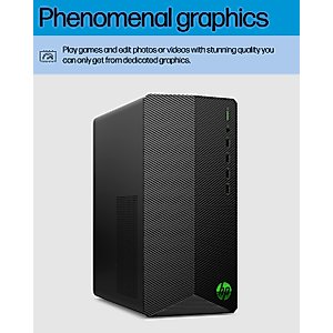 HP Pavilion Tower Desktop Computer, Octa-Core AMD Ryzen 7 5700G (Beat i7-11700K), 4GB DDR4 RAM, 256GB PCIe SSD, WiFi 6, Bluetooth, RJ-45, HDMI, VGA, Keyboard and Mouse, Windows 11 Pro, WE/PGPY