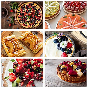 RHBLME 10 Pack Mini Pie Tins, 4 Inch Nonstick Small Pans, Carbon Steel Individual Pans for Baking Dessert, Fruit and Beef, Oven & Dishwasher Safe