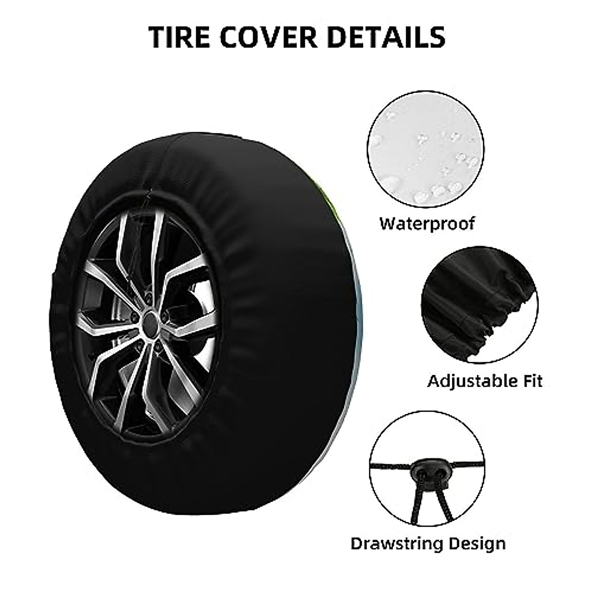 Cute Labrador Dog Spare Tire Cover for Camper Waterproof Sun Rain Tire Protectors Covers for Trailer Camper RV Truck SUV Fits Tire Diameter 14-17 in