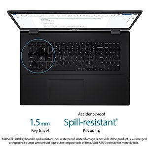 ASUS (Renewed) Chromebook CX1 17 17.3" FHD Laptop Computer, Intel Celeron N4500 Processor, 4GB LPDDR4X RAM, 64GB eMMC, WiFi 6, Bluetooth 5.2, USB Type-C, Mineral Gray, Chrome OS, BROAG