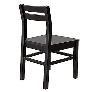 MengK Farmhouse 5-Piece Extendable Round Dining Table Set with Storage Drawers and 4 Dining Chairs,16" Removable Leaf, Espresso