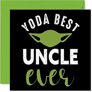 Stuff4 Funny Birthday Cards for Uncle - Yoda Best - Joke Happy Birthday Card for Uncle from Niece Nephew, Uncle Birthday Gifts, 5.7 x 5.7 Inch Birthday Greeting Cards Gift for Uncle
