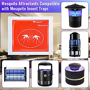 Qualirey 2 Pcs Mosquito Attractants for All Bug Zapper Bait Refill, Safe Mosquito Lures Fly Bait, Clip on Mosquito Trap Attractant Bait Hang Bug Zapper Refill for Indoor Outdoor