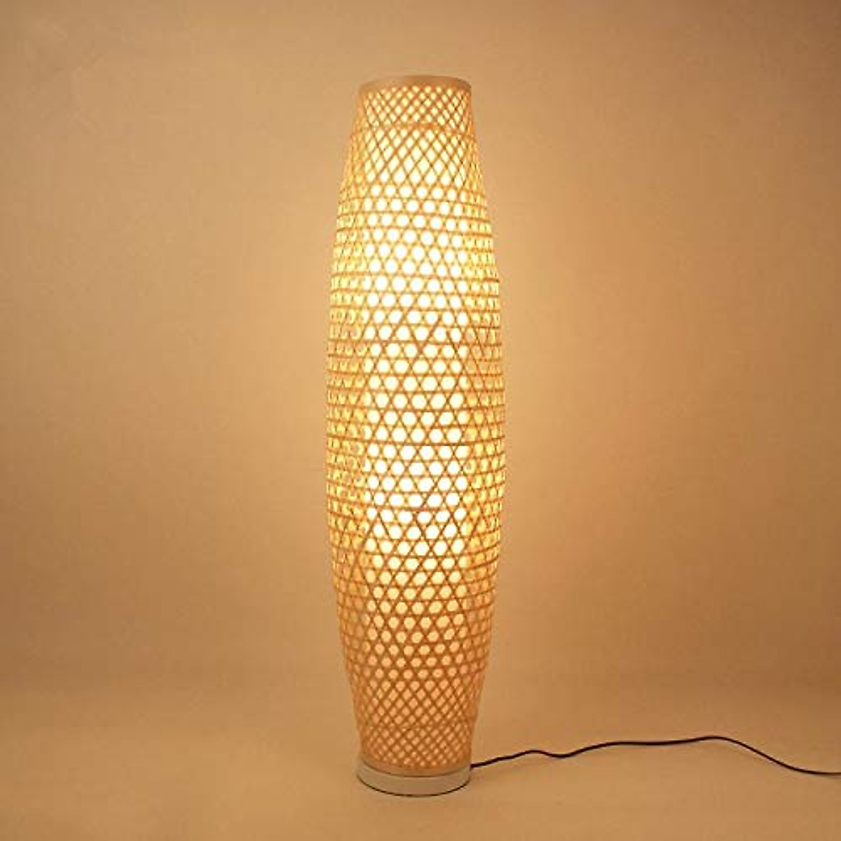 Floor lamp Bamboo Wicker Rattan Shade Vase Floor Lamp Fixture Rustic Asian Japanese Nordic Art Light Corridor Luminaria Fitting
