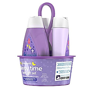 Johnson's Sleepy Time Bedtime Baby Gift Set with Relaxing NaturalCalm Aromas, Bedtime Baby Bath Shampoo, Wash & Lotion Essentials, Hypoallergenic & Paraben-Free, 4 Items