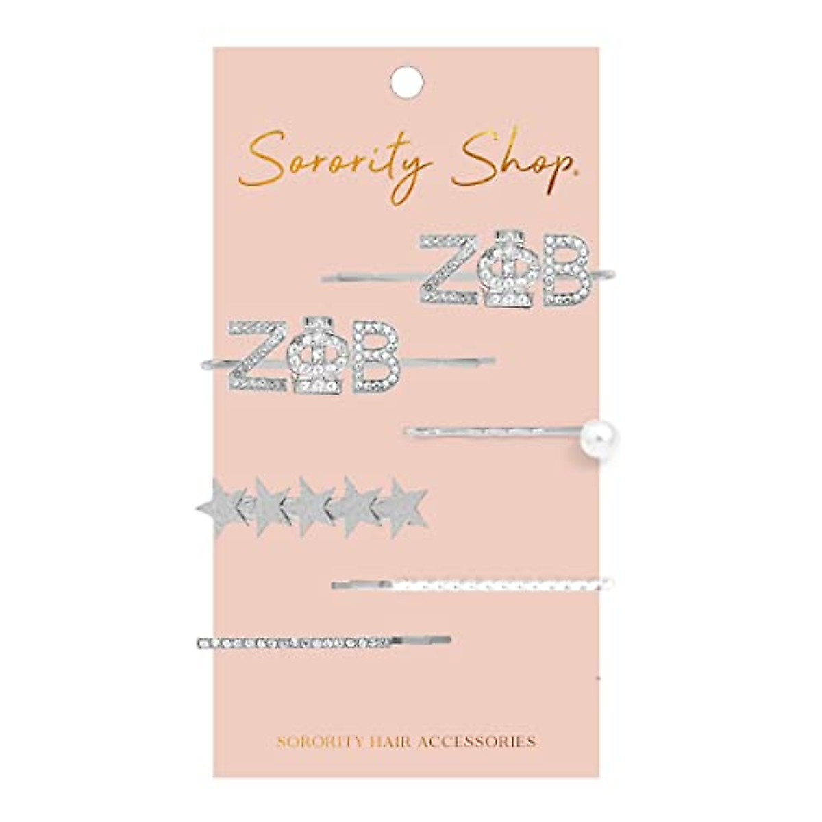 Sorority Shop Zeta Phi Beta - Sorority Hair Clips - 6/pack