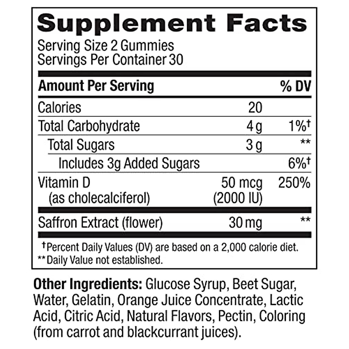 OLLY Hello Happy Gummy Worms, Mood Balance Support, Vitamin D, Saffron, Adult Chewable Supplement, Tropical Zing - 60 Count