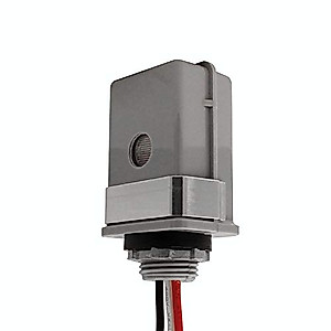 Design House 588053 Stem Mount 120-Volt Outdoor Photocontrol, Commercial/Residential Use, Dusk to Dawn Sensor