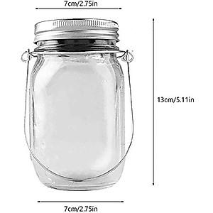 Solar Mason Jar Lights,8 Pack 30 Led Hanging String Fairy Jar Solar Lantern Lights for Outdoor Patio Garden Yard and Lawn Decoration（Hangers and Jars Included）