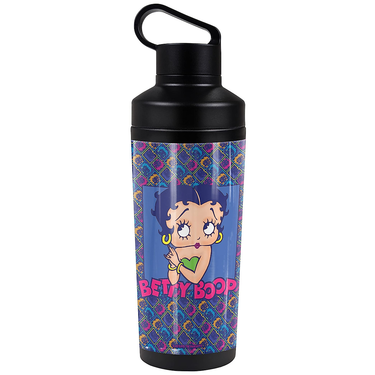 Betty Boop OFFICIAL Pop Betty 18 oz Insulated Water Bottle, Leak Resistant, Vacuum Insulated Stainless Steel with 2-in-1 Loop Cap