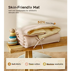 Large Kids Tent with mat, Star Lights, Tissue Garland, Play Tent Indoor & Outdoor, Kids Play Tent for Girl & Boy Aged 3+, Kids Tent for Toddler, 52" x35" x 52" Play House with Windows, Washable