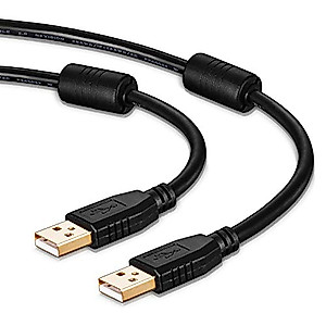 USB A to A Male Cable 30Ft,Tan QY USB to USB Cable USB Male to Male Cable Double End USB Cord with Gold-Plated Connector for Hard Drive Enclosures, Printers, Modems, Cameras(10M/30Ft)