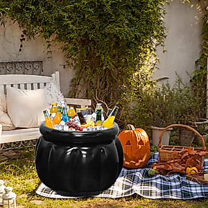 Triumpeek 2 Packs Halloween Inflatable Cooler for Luau Swimming Pool Halloween Party Photo Prop Decoration (2 Packs - Black Cauldron)