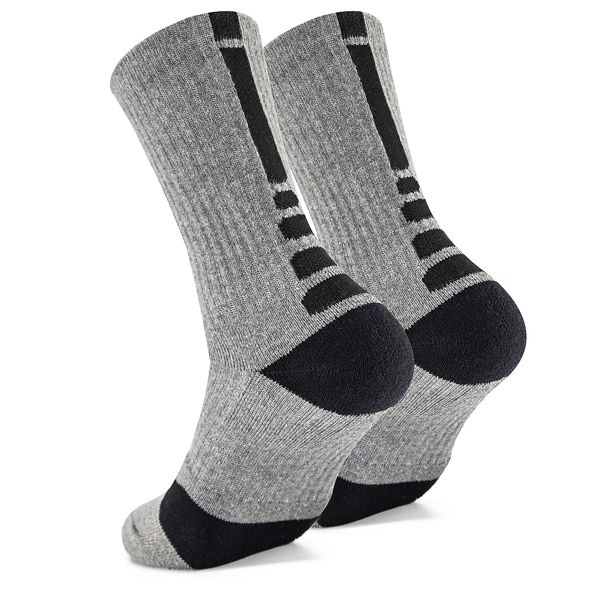 DILIBA Men's Elite Basketball Socks Cushion Athletic Crew Hiking Socks for Women's