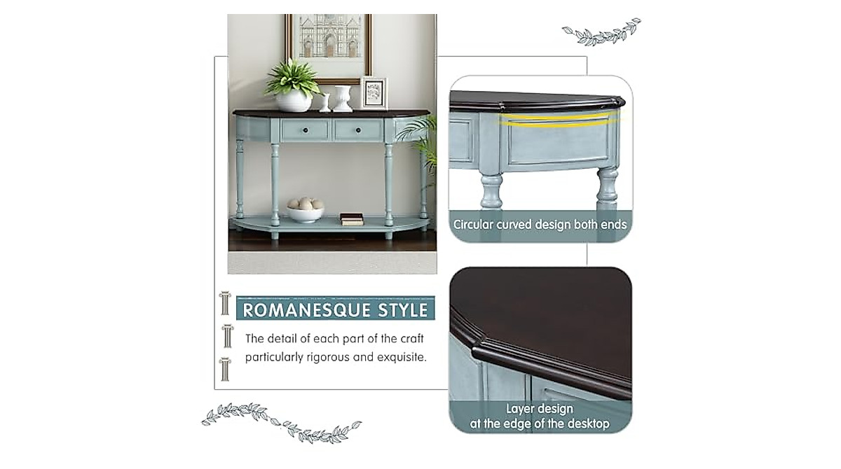 Retro Circular Console Table - Stylish & Durable Design