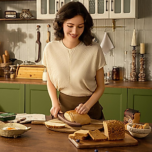 Bread Knife Package Slicer for Sourdough Bread, 16.5" Premium Wooden Bow Design, Premium Stainless Steel Serrated Saw, Cutter for cutting Loaf, Sandwich, Bagels, Homemade Bread & more - Black Walnut