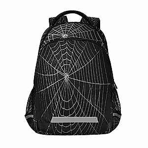 Vozoza Spider Web Backpack for Girls Kids Boys School Bookbags,Student Laptop Backpack Carrying Bag Casual Lightweight Travel Sports Day Packs